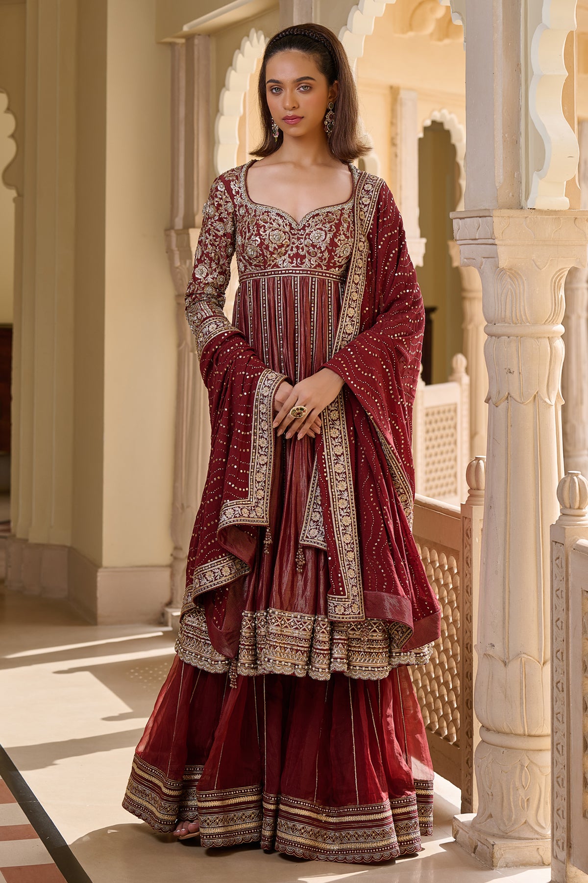 Quintessence Bidri Sharara Set